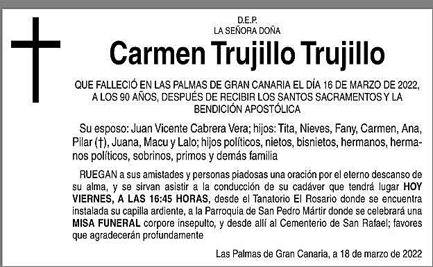 Carmen Trujillo Trujillo | Canarias7